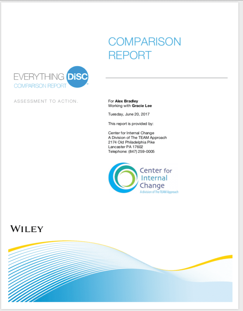 Everything DiSC® Comparison Reports will help your coaching sessions