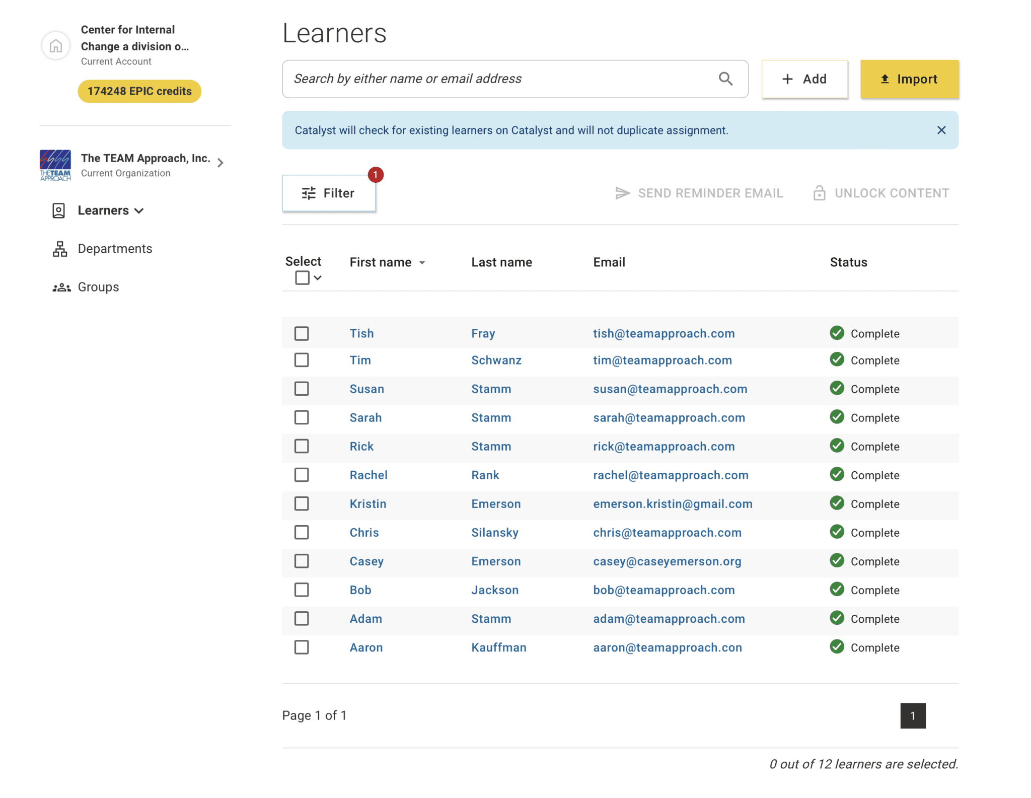 Everything DiSC on Catalyst Administration Portal